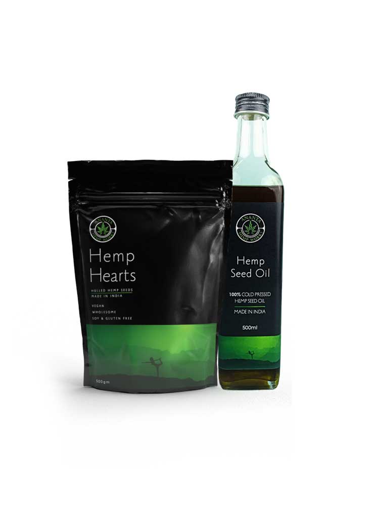 Hemp Hearts & Hemp Seed Oil Combo Offer - Ananta Hemp Works